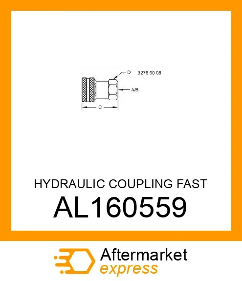 AL160559 - HYDRAULIC COUPLING FAST fits JOHN DEERE