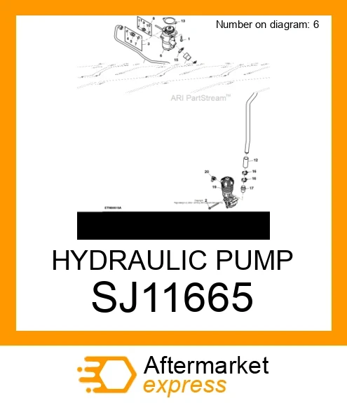 SJ11665 - HYDRAULIC PUMP fits JOHN DEERE