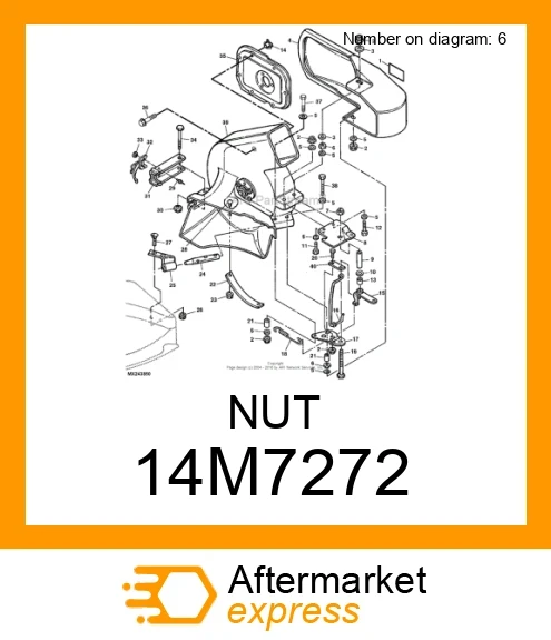 14M7272 - NUT fits JOHN DEERE | Price: $0.17 Stock: Wisconsin
