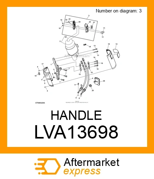 LVA13698 - HANDLE fits JOHN DEERE