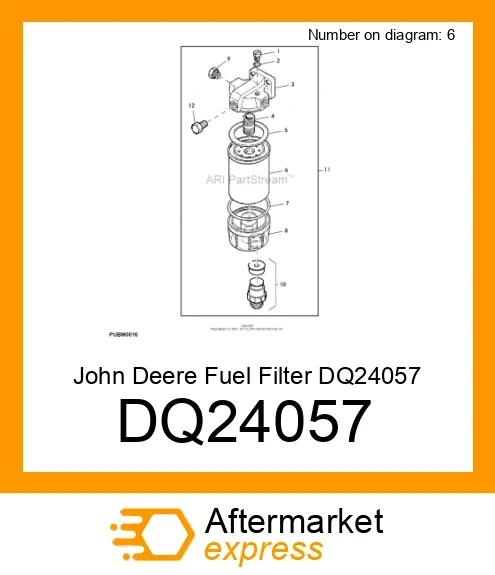 dq24057 - Fuel Filter fits JOHN DEERE