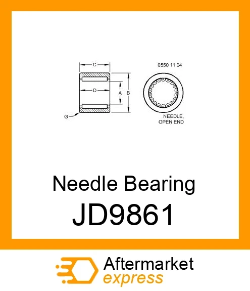 JD9861 - Needle Bearing fits JOHN DEERE
