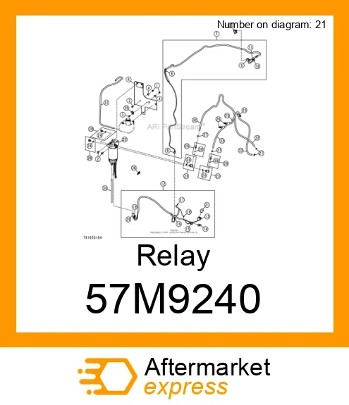 57m9240 - Relay fits JOHN DEERE