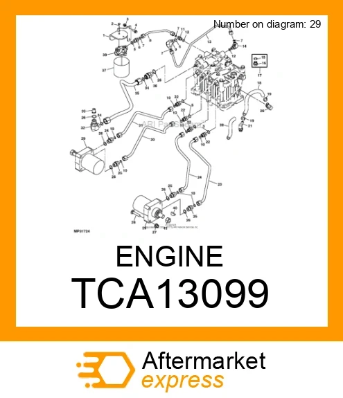TCA13099 - ENGINE fits JOHN DEERE