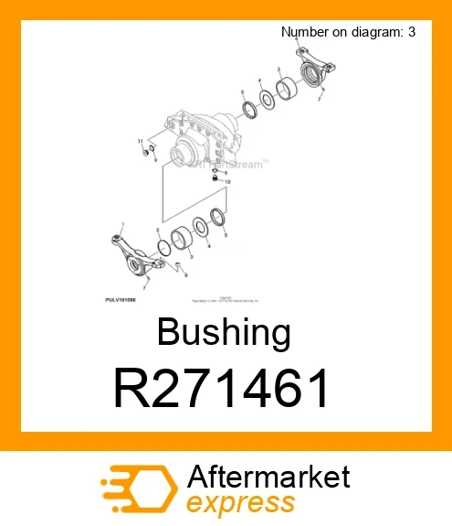 R271461 - Bushing fits JOHN DEERE