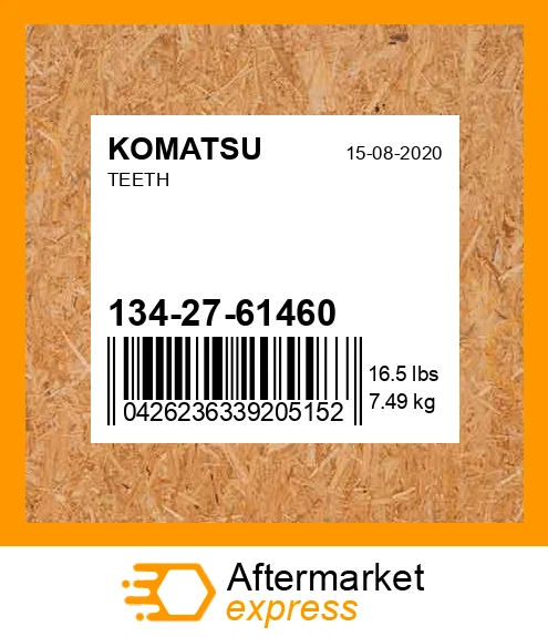 1342761460 - SEGMENT SPROCKET fits KOMATSU | Price: $76.69 Stock: Florida