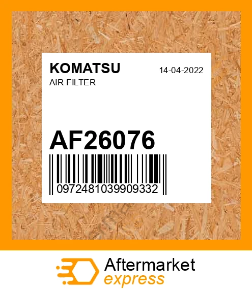 AF26076 - AIR FILTER fits KOMATSU | Price: $364.23 Stock: Florida