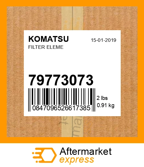 79773073 - FILTER ELEME fits KOMATSU | Price: $465.12 Stock: Florida