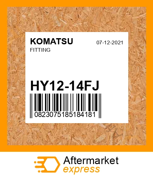 HY12-14FJ - FITTING fits KOMATSU | Price: $14.52 Stock: Wisconsin
