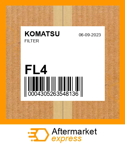 FL4 - FILTER fits KOMATSU | Price: $6.27