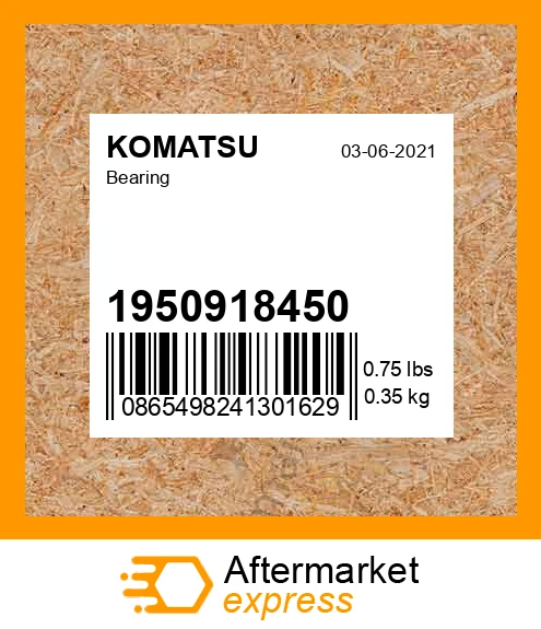 195-09-18450 - Bearing fits KOMATSU | Price: $256.90 Stock: Florida