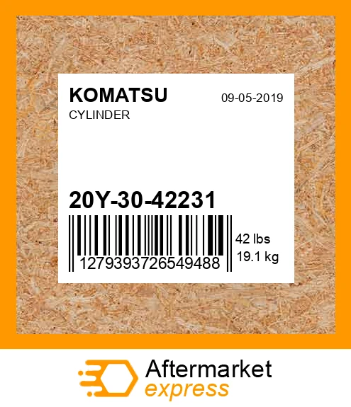 20Y-30-42231 - CYLINDER fits KOMATSU | Price: $1,815 Stock: Florida