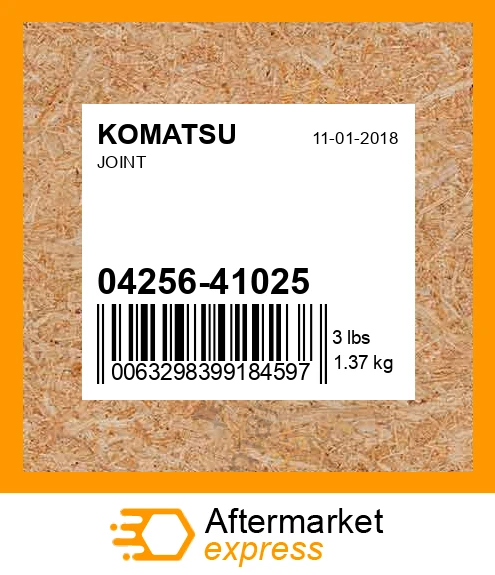 04256-41025 - JOINT fits KOMATSU | Price: $41.91 Stock: Florida