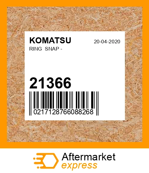 21366 - RING SNAP - fits KOMATSU