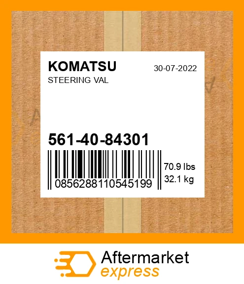561-40-84301 - STEERING VAL fits KOMATSU | Price: $9,773 Stock: Florida