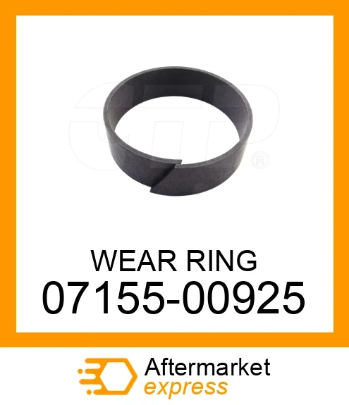 07155-00925 - WEAR RING fits KOMATSU | Price: $3.29 Stock: Florida