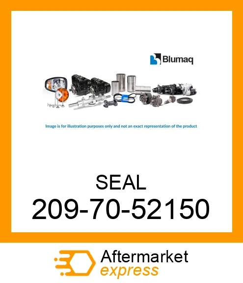 209-70-52150 - SEAL fits KOMATSU | Price: $58.16 Stock: Tennessee