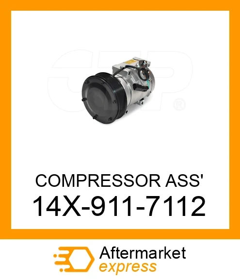 14X9117112 - Compressor fits KOMATSU | Price: $2,797 Stock: Florida