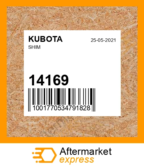 14169 - SHIM fits KUBOTA | Price: $0.21