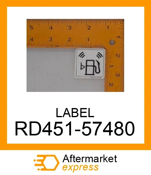 RD451-57480 - LABEL fits KUBOTA | Price: $3.94 Stock: Wisconsin