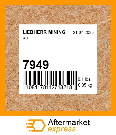 7949 - KIT fits LIEBHERR MINING | Price: $24.76