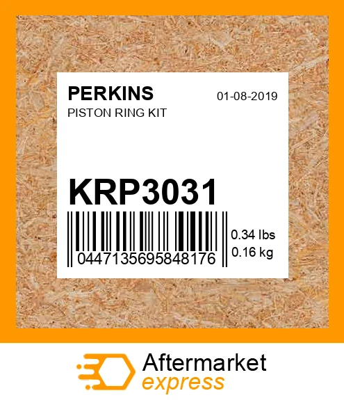 KRP3031 - PISTON RING KIT fits PERKINS | Price: $47.85 Stock: Florida