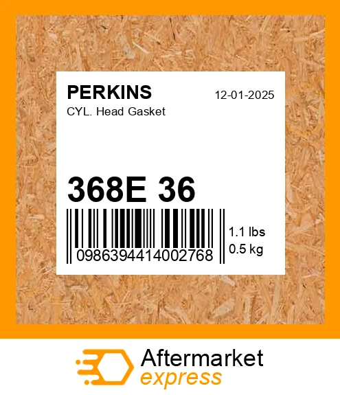 368E+36 - CYL. Head Gasket fits PERKINS | Price: $26.14 Stock: Florida