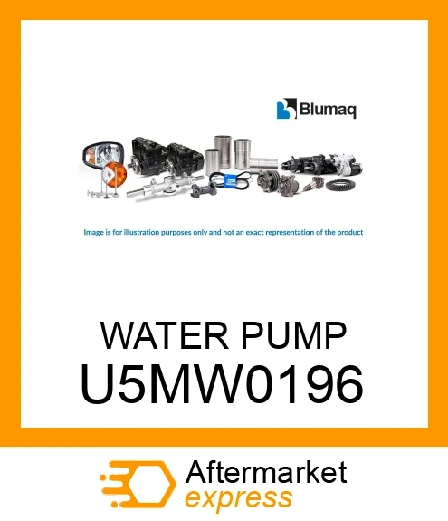 U5MW0196 - WATER PUMP fits PERKINS | Price: $197.79 Stock: Tennessee
